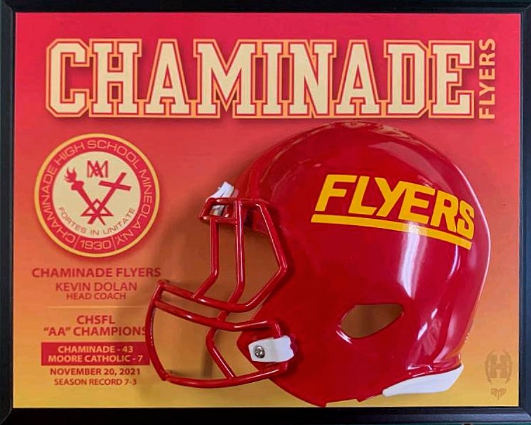 Chaminade High Football Plaque Order Form - Half Helmet Brand